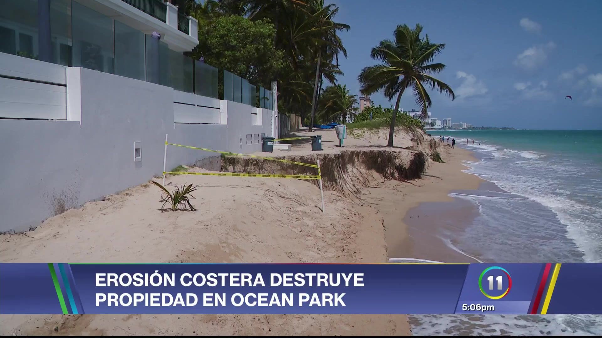 Dramáticos cambios por la erosión costera en sólo días en Ocean Park ...