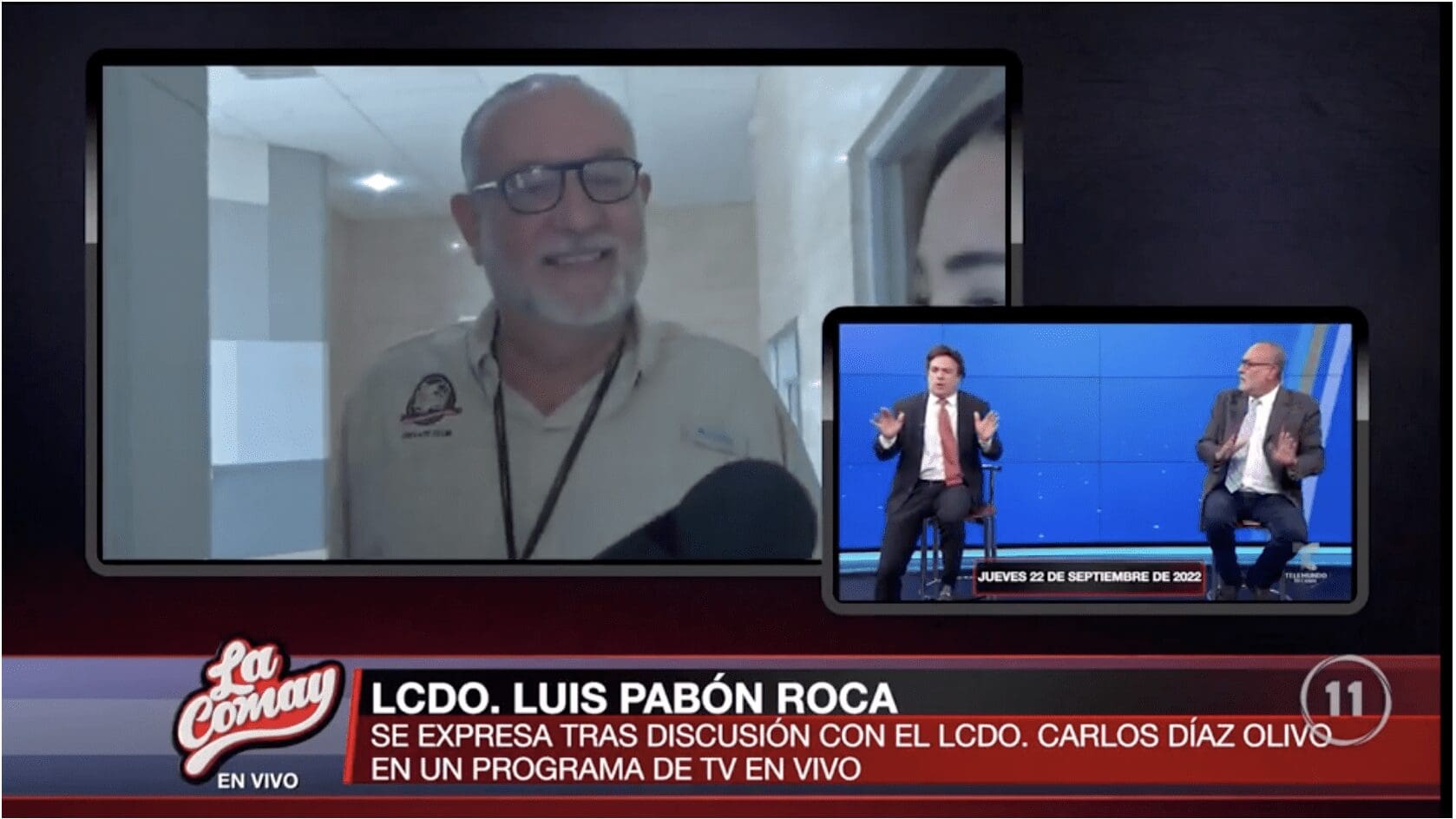 Se expresan Luis Pabón Roca y Carlos Díaz Olivo tras discusión en vivo ...