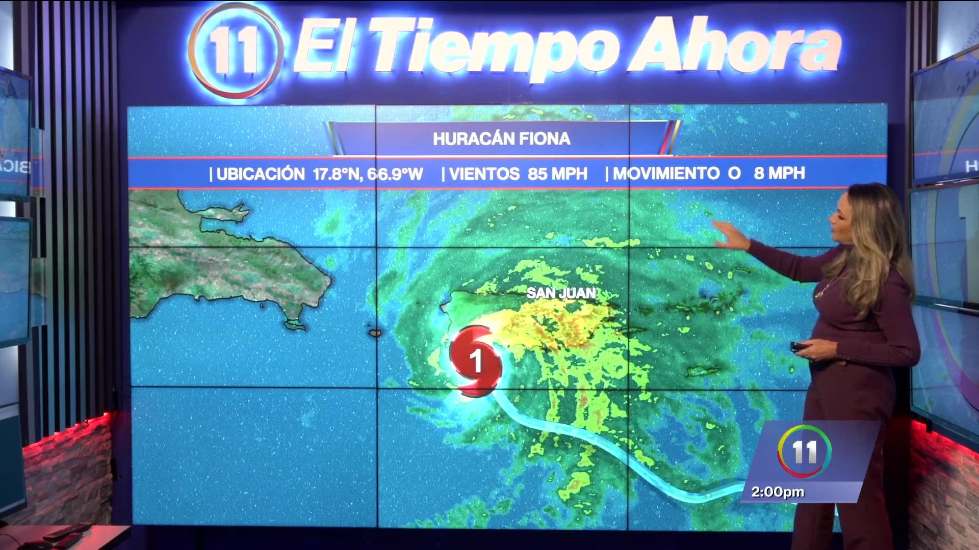 Boletín 2pm: Huracán Fiona aumenta sus vientos máximos sostenidos a 85 mph - TeleOnce TV | Vívelo