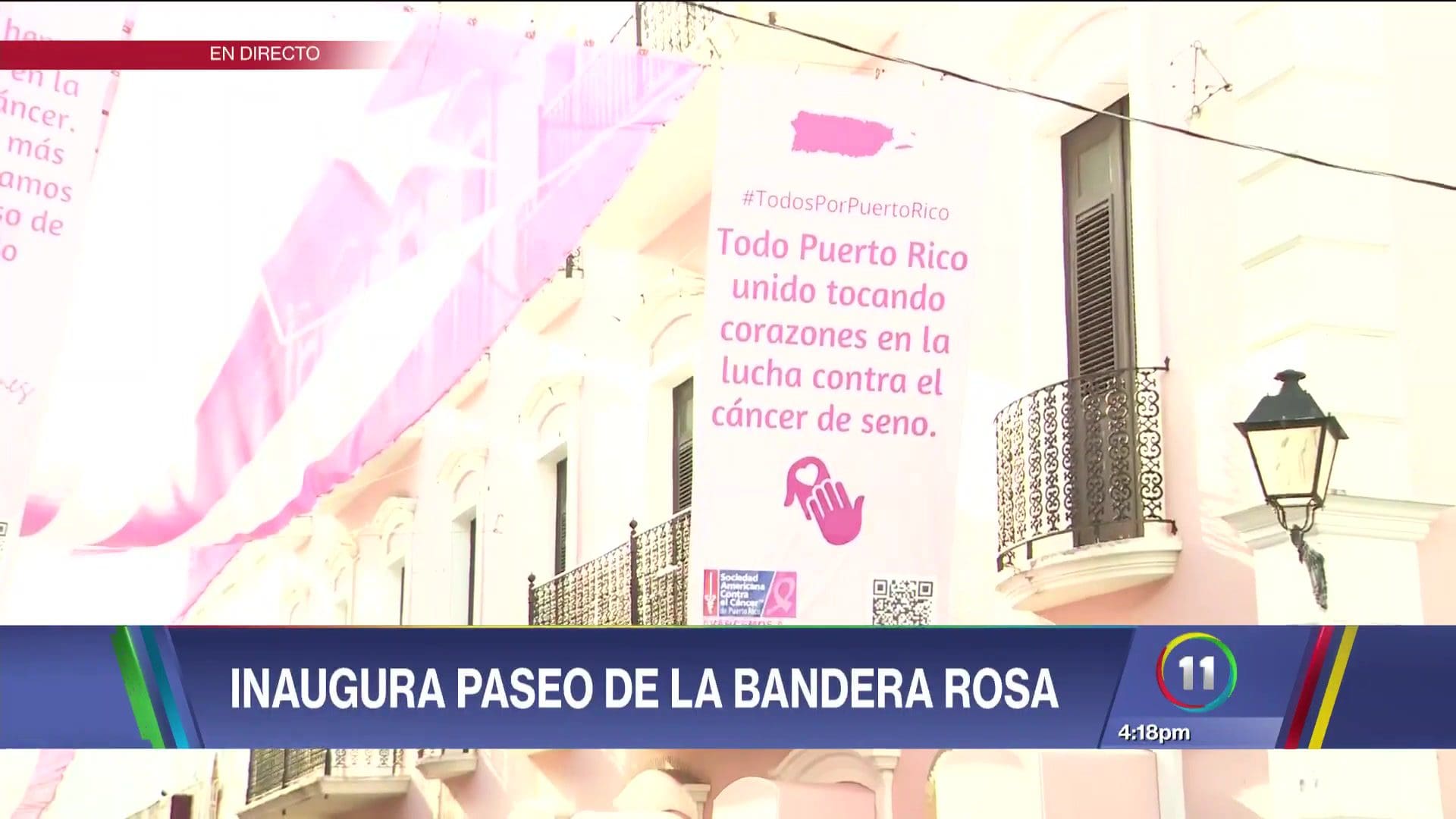 Paseo de la Bandera Rosa llega al Viejo San Juan - TeleOnce TV | Vívelo