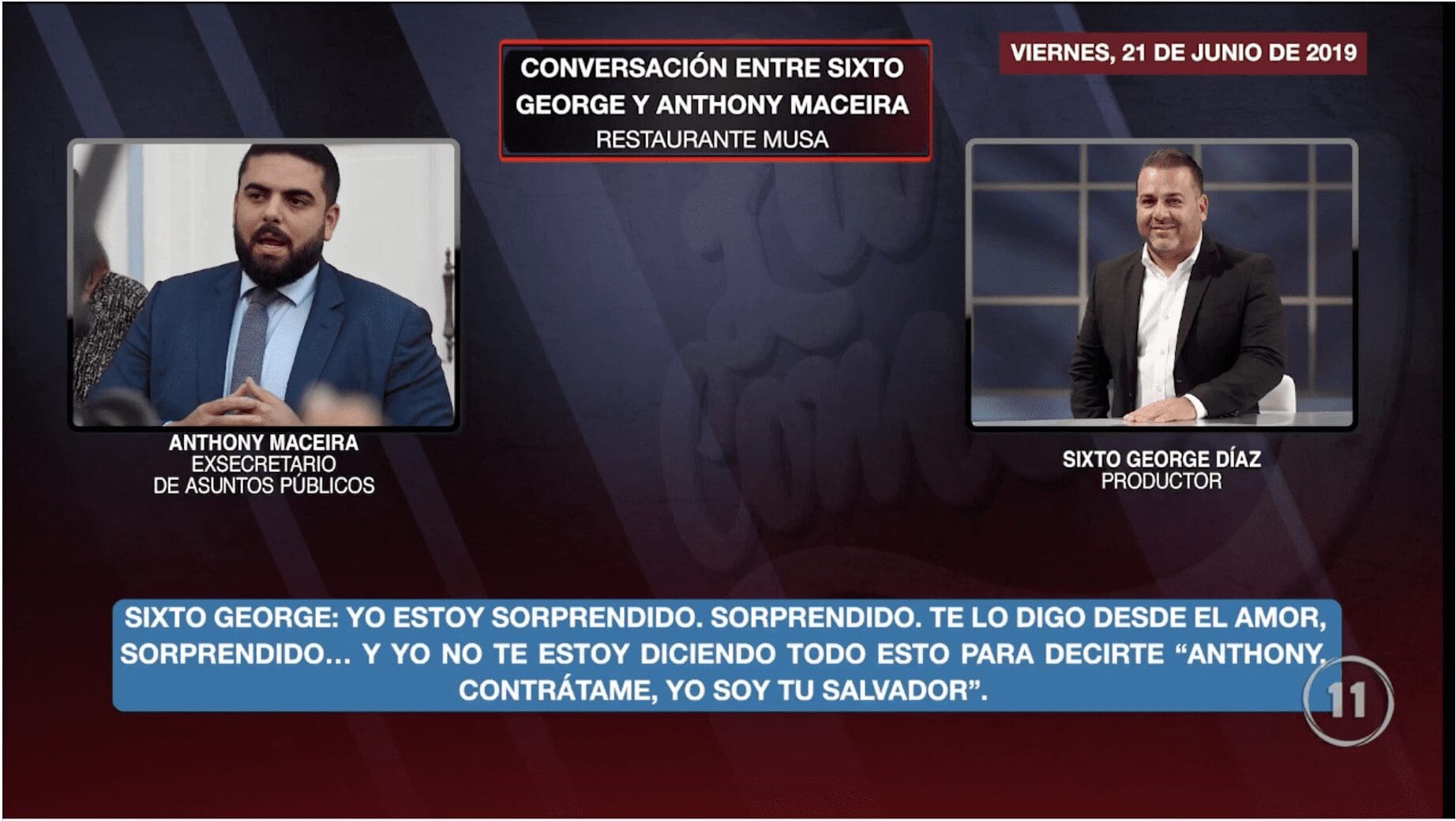 Reveladoras conversaciones entre Sixto George y Anthony Maceira ...