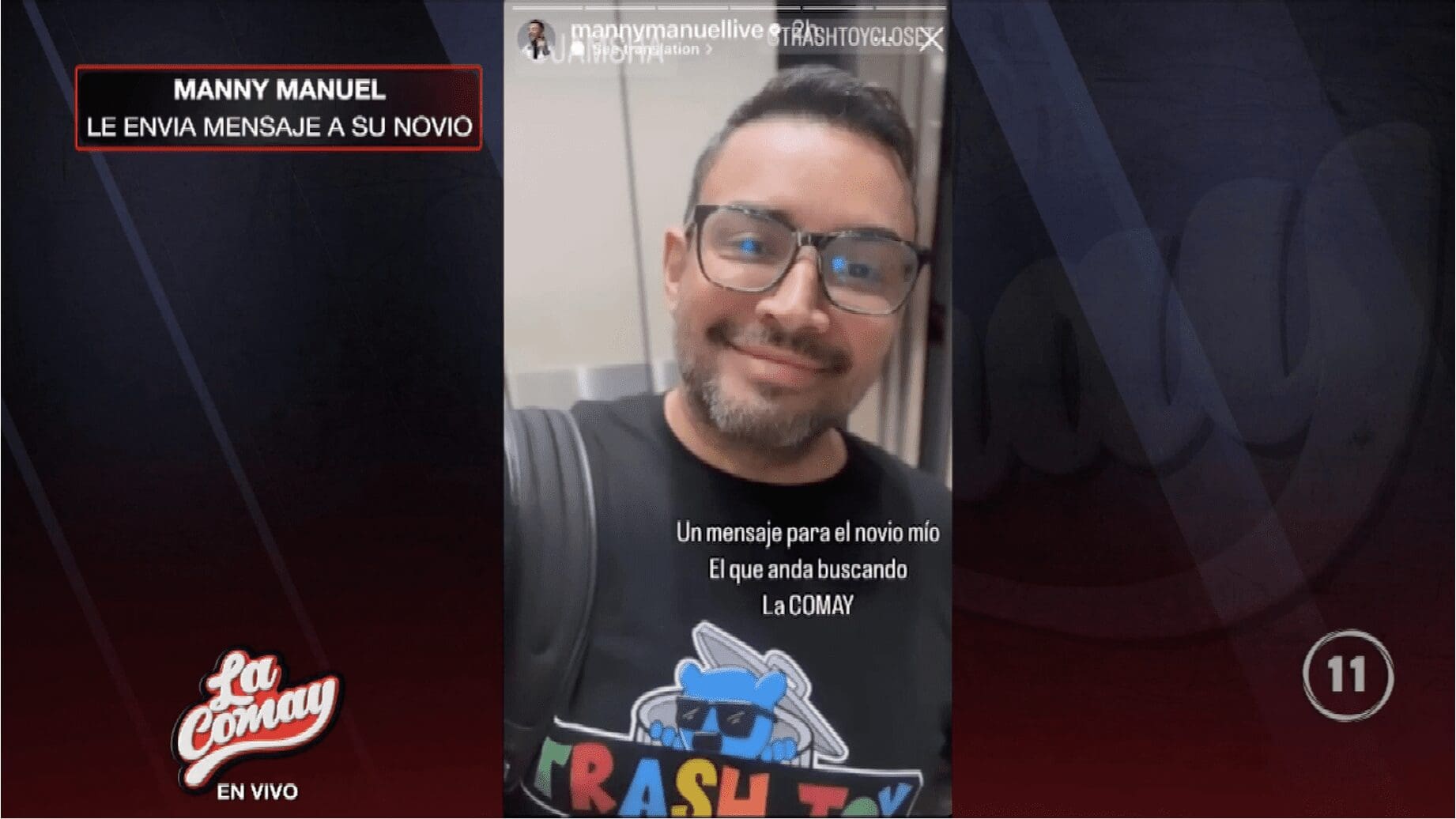 Manny Manuel le envía un mensaje a su novio y La Comay sale involucrada - TeleOnce TV | Vívelo