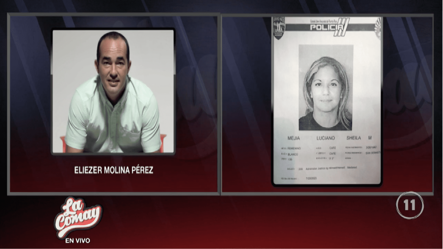 Radican cargos contra esposa de Eliezer Molina - TeleOnce TV | Vívelo