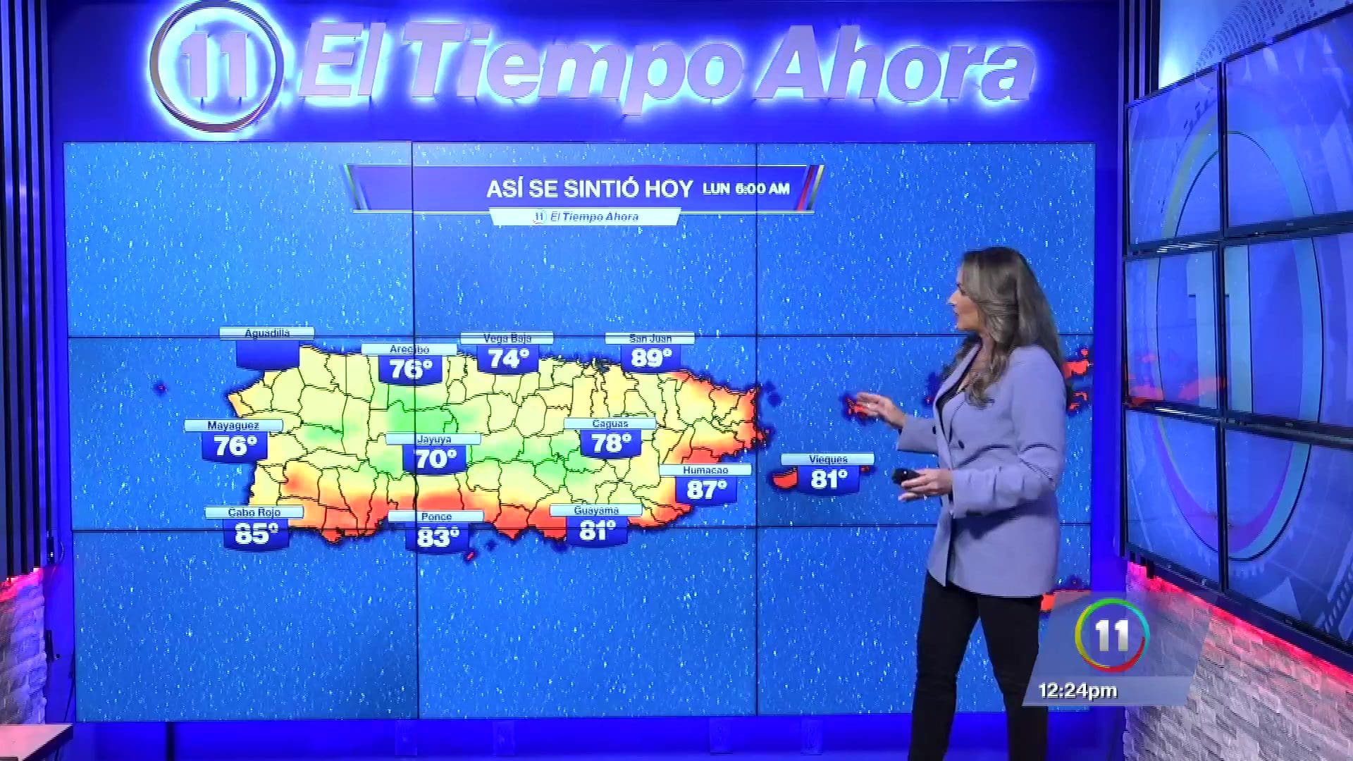Lunes con temperaturas calurosas en Puerto Rico - TeleOnce TV | Vívelo