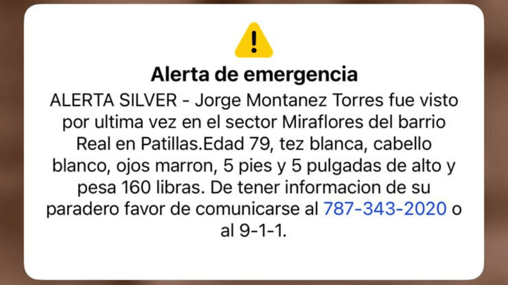Activan la Alerta Silver por desaparición de un hombre de 79 años en ...