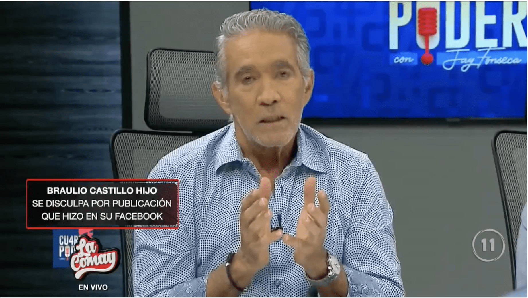 Braulio Castillo se disculpa tras publicación que hizo en Facebook - TeleOnce TV | Vívelo