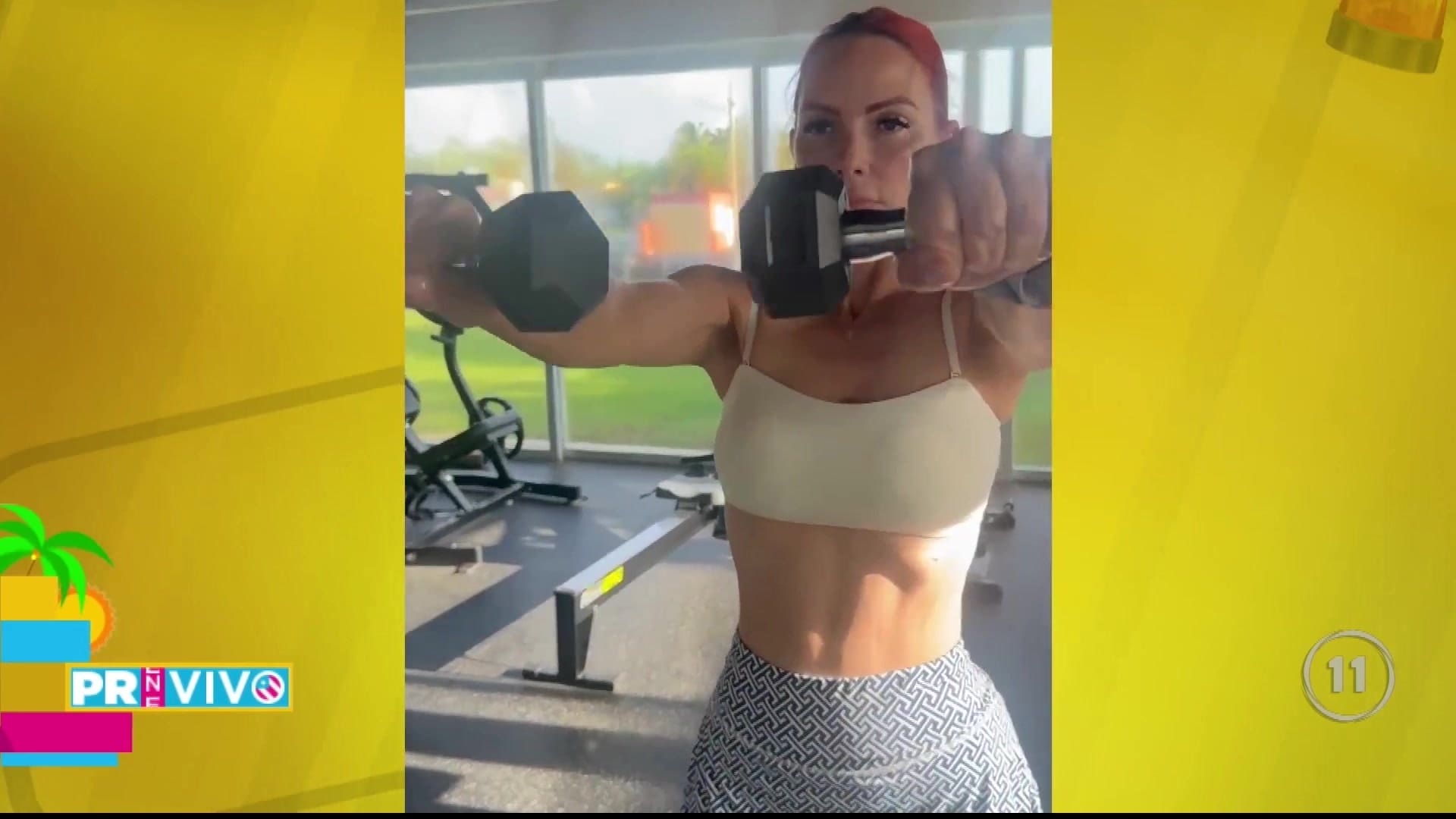 Fabulosa Mireddys González haciendo ejercicios - TeleOnce TV | Vívelo