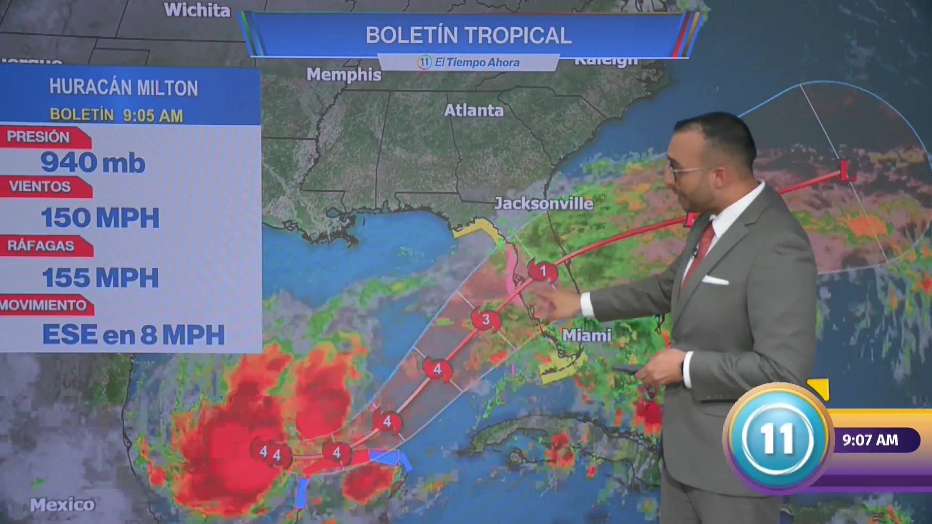 Milton se convierte en huracán categoría 4 - TeleOnce TV | Vívelo