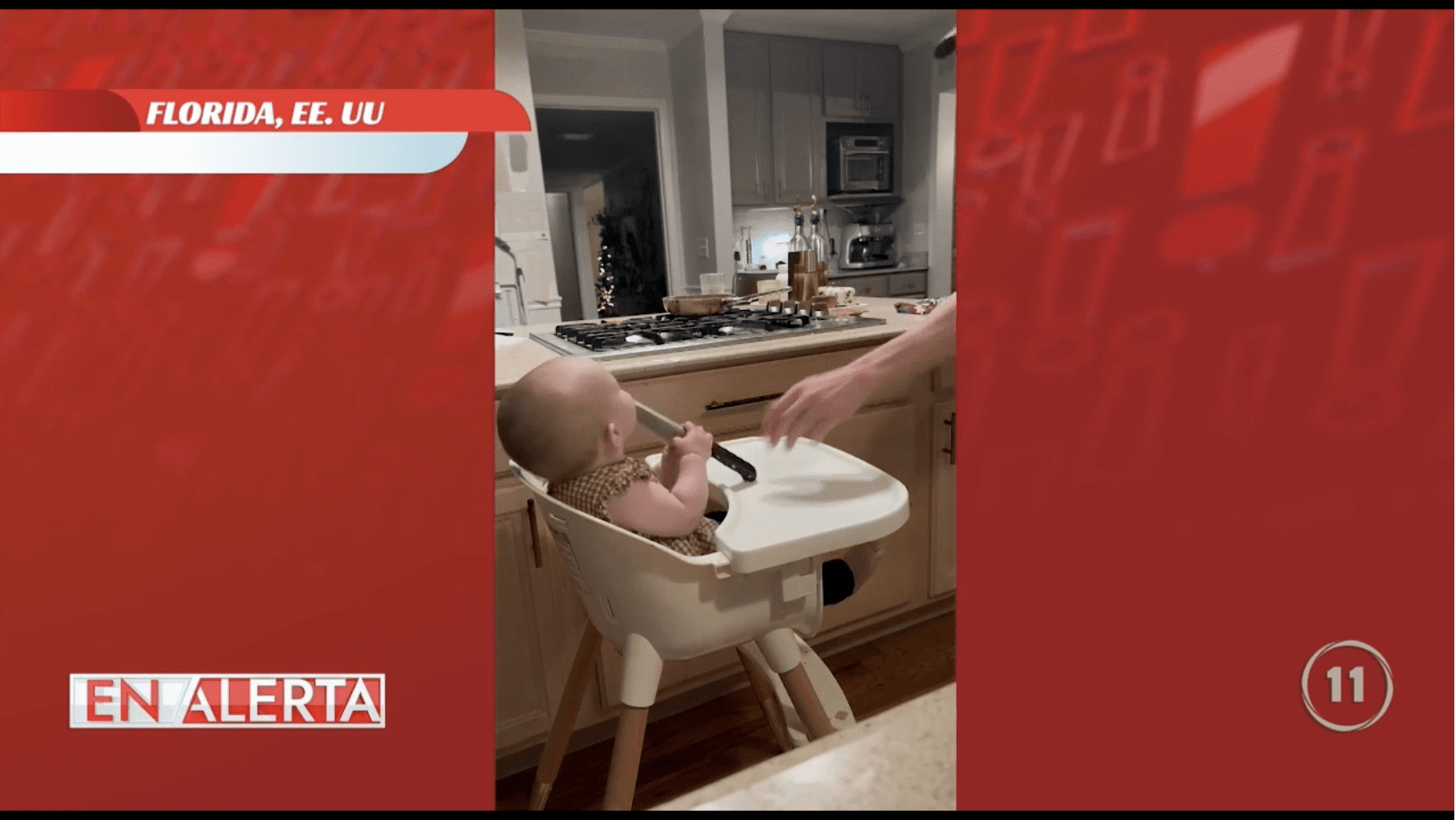 ¡Fue una broma! | Un papá casi muere del susto al ver a su bebé con un ...
