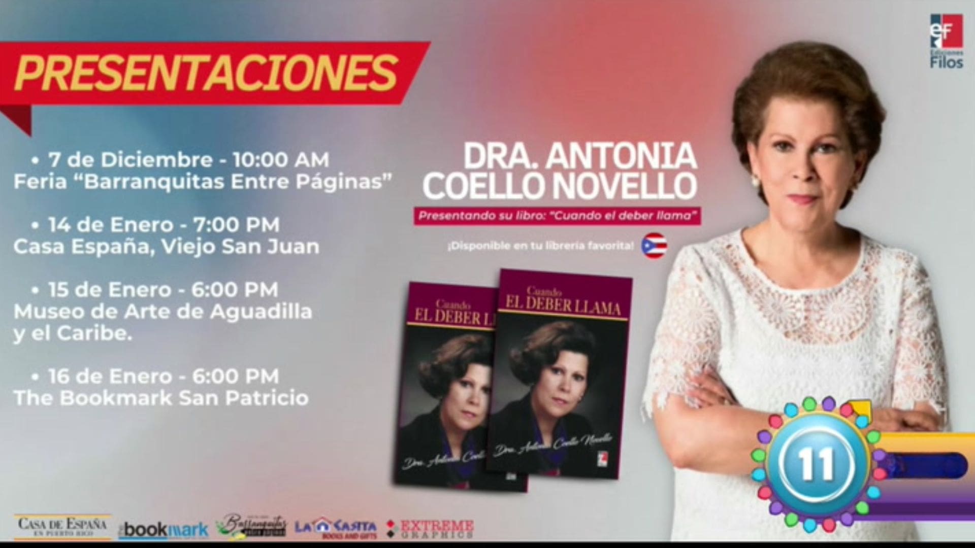 La Dra. Antonia Coello Novello presenta su libro: "Cuando el deber ...