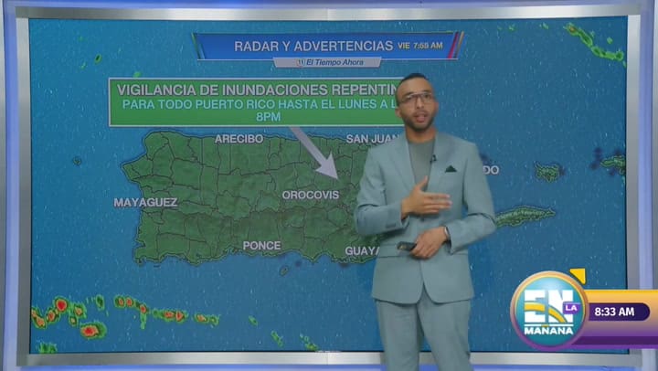 Emiten vigilancia de inundaciones repentinas para Puerto Rico hasta el lunes - TeleOnce TV | Vívelo
