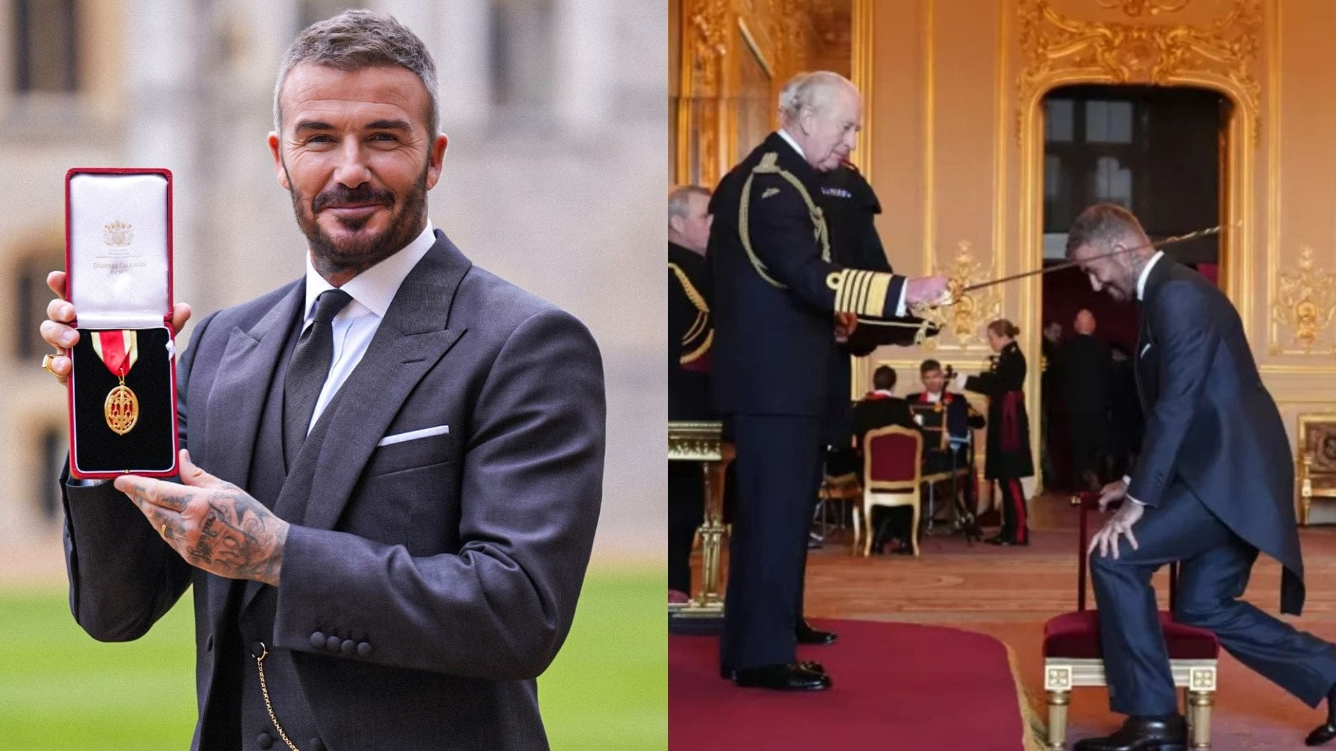 David Beckham es nombrado caballero por el rey Carlos III en el ...
